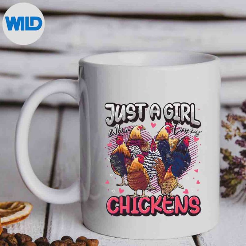 Chickens SVG, Just A Girl Who Loves Chickens Cute Chicken Lover Farmers ...