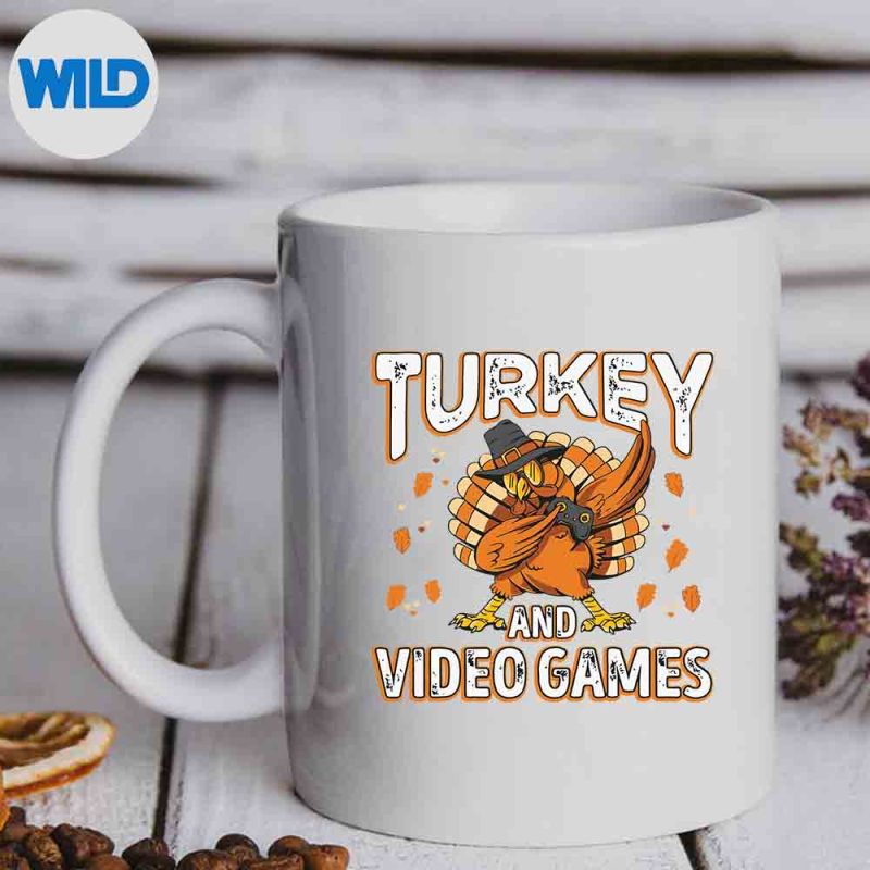 Video Games Thanksgiving SVG, Turkey And Video Games Thanksgiving Gamer ...