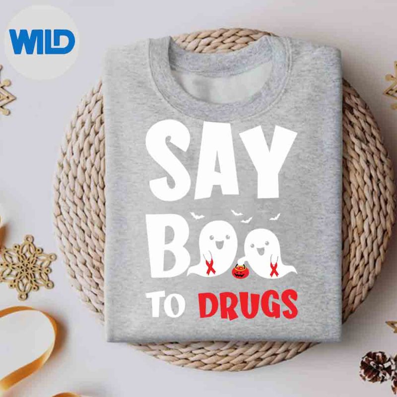 Say Boo To Drugs SVG, Say Boo To Drugs Red Ribbon Week Awareness SVG ...