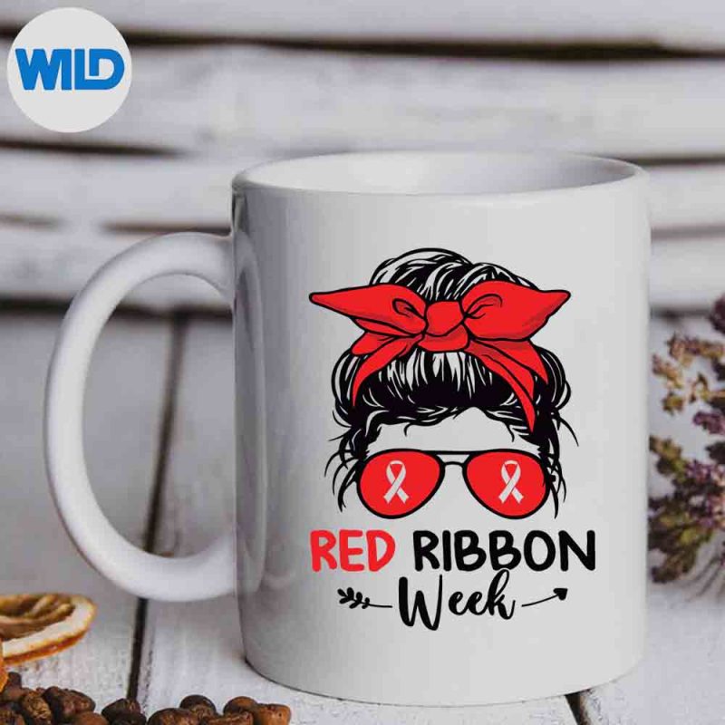 Red Ribbon Week SVG, We Wear Red For Red Ribbon Week Awareness Retro ...