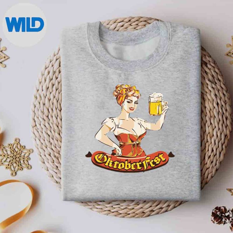 Oktoberfest SVG, Barmaid Oktoberfest Dirndl Bratwurst German SVG Cut ...