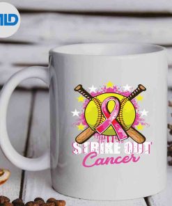 Softball Breast Cancer SVG, Strike Out Breast Cancer Awareness Day Pink ...
