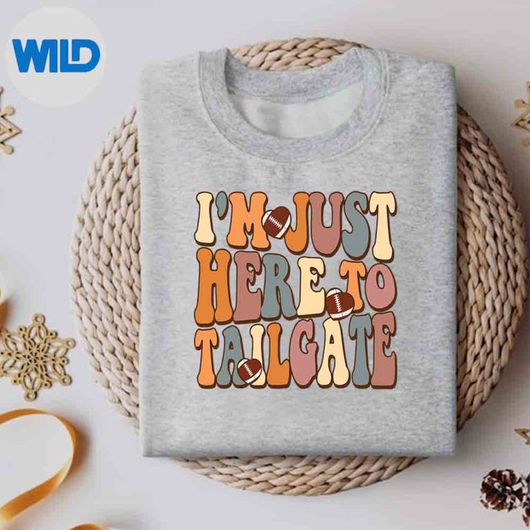 Tailgate Football SVG, Groovy Im Just Here To Tailgate Football Fan SVG ...