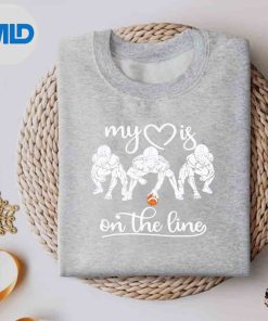 Lineman SVG, My Heart Is On The Line Offensive Lineman Vintage Football ...