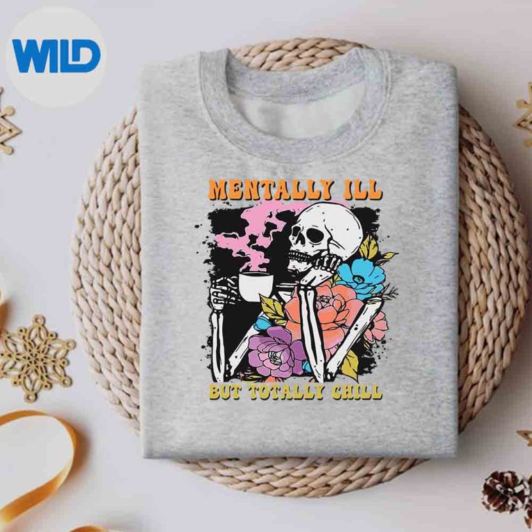 Groovytally Halloween Skeleton SVG, Groovytally Ill But Totally Chill ...