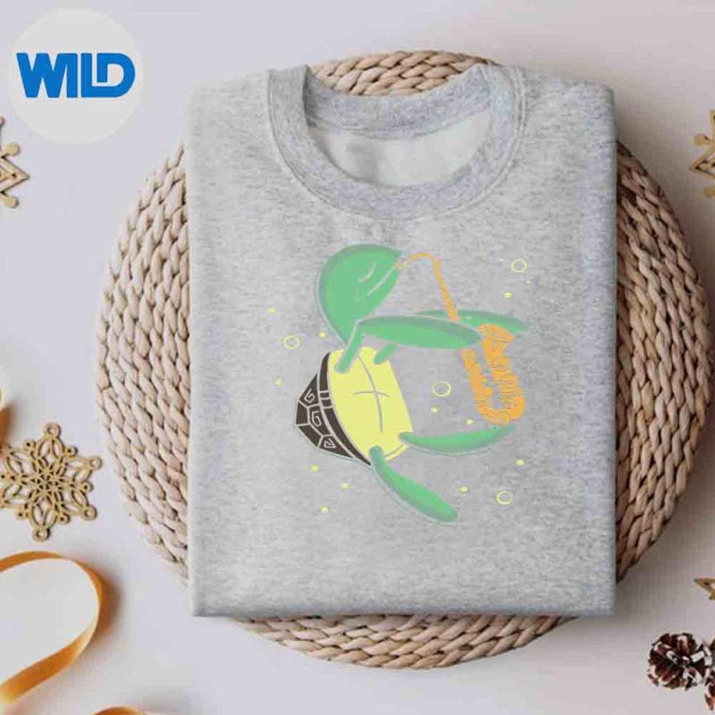 Turtle Playing Saxophone SVG, Cute Turtle Playing Saxophone Vintage SVG ...