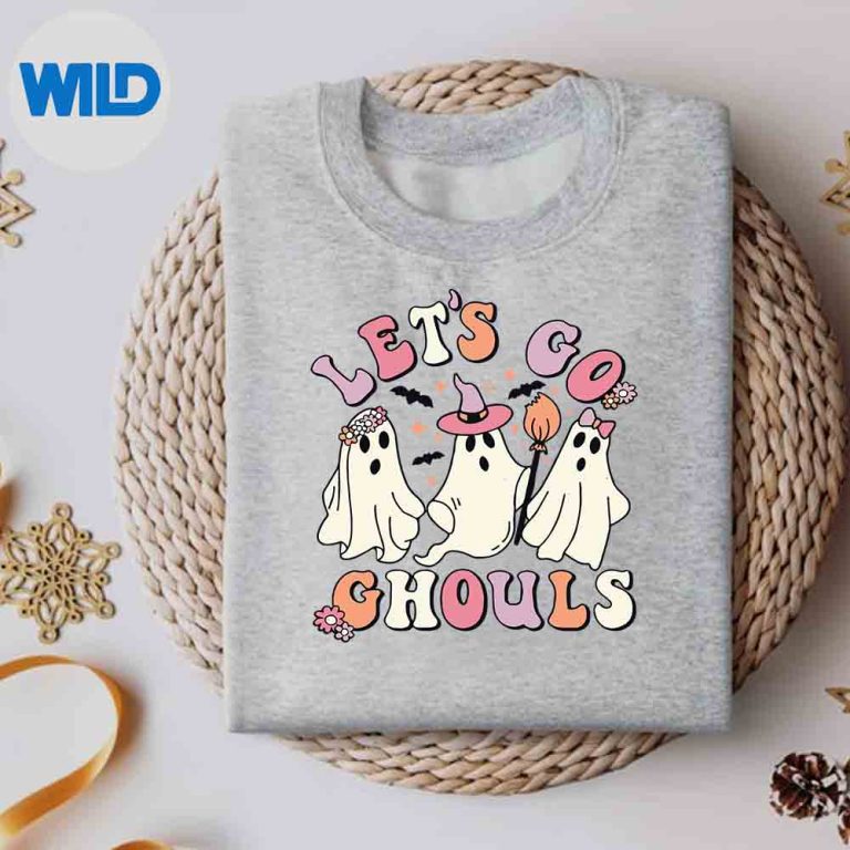 Halloween Ghost SVG, Retro Groovy Let's Go Ghouls Halloween Ghost ...