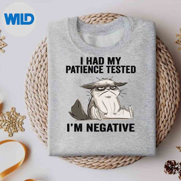 Negative Cat SVG, I Had My Patience Tested I'm Negative Cat Funny ...