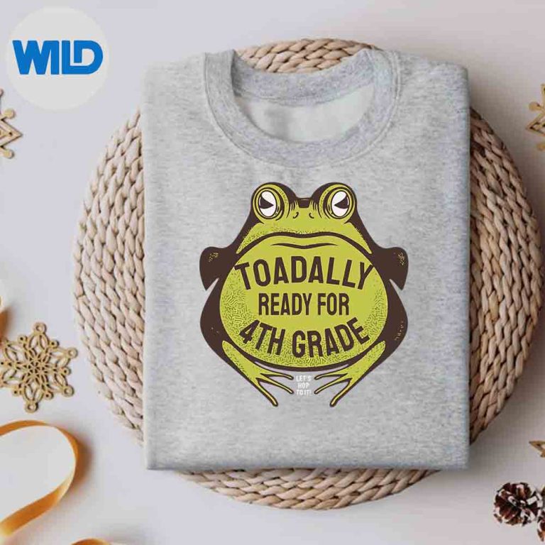 Toad Frog Pun SVG, Funny Toad Frog Pun Toadally Ready For Fourth Grade ...