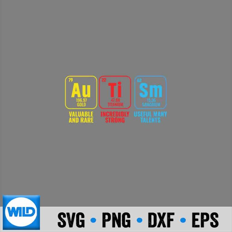 Autism Mom SVG, Autism Elements Periodic Table Awareness Asd SVG - WildSvg