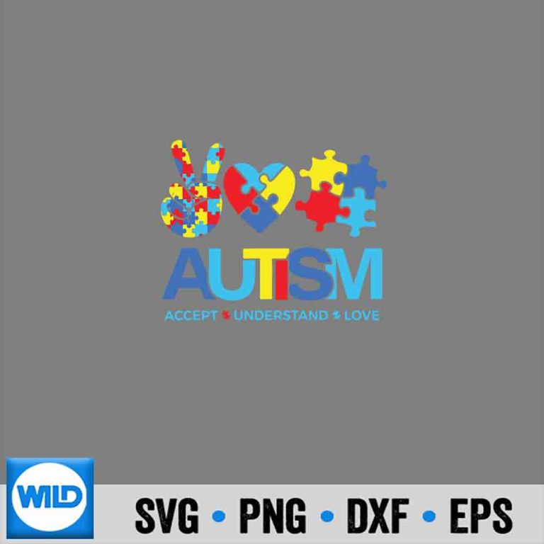 Awareness Month SVG, Autism Month Accept Understand Love Puzzle SVG ...
