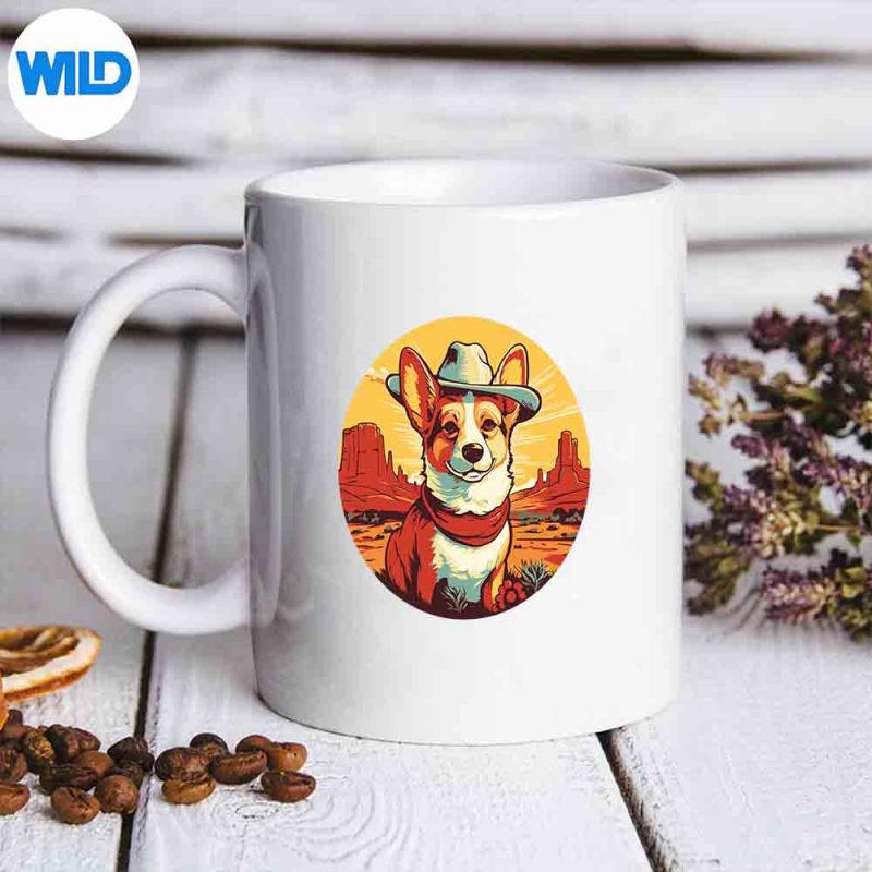 Corgi SVG, Corgi Cow Dog Wild West SVG - WildSvg