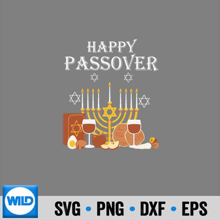 Happy Passover SVG, Happy Passover Pesach Jewish Holiday SVG - WildSvg