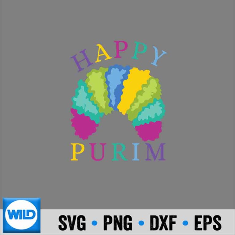 Purim SVG, Happy Purrim Jewish Holiday Purim Hebrew Jew SVG - WildSvg