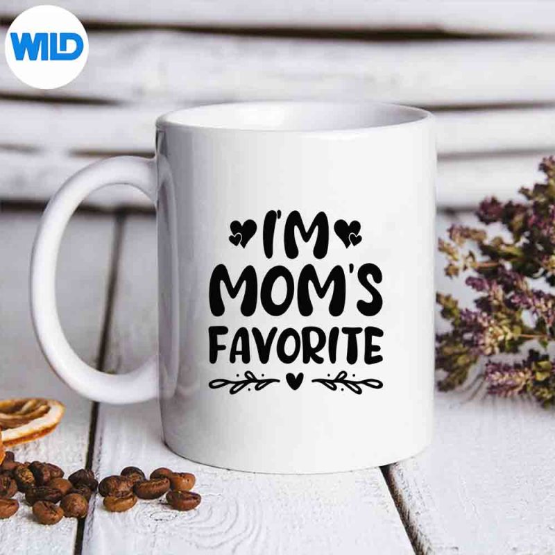 Mom SVG, Im Moms Favorite Daughter Trendy Favorite Child Surprised ...