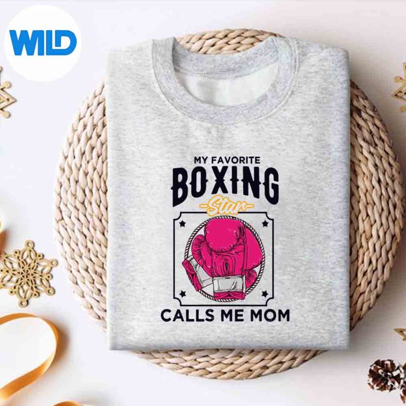 Mom SVG, My Favorite Boxing Star Calls Me Mom Proud Boxing Mom SVG ...