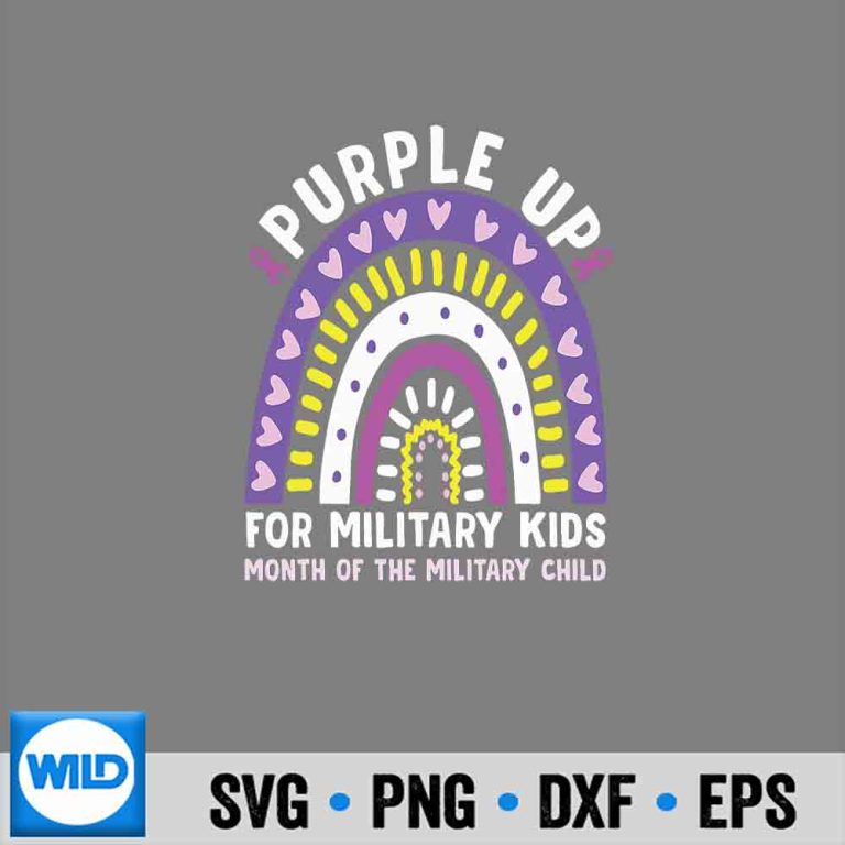 Military Child Month SVG, Purple Up Military Child Month Purple ...