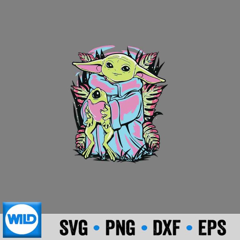 Star Wars SVG, Star Wars The Mandalorian Grogu Frog Neon Vintage SVG ...