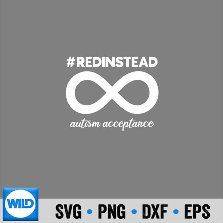 Autism Acceptance SVG, Wear Red Instead Acceptance Of Autism Autistic ...