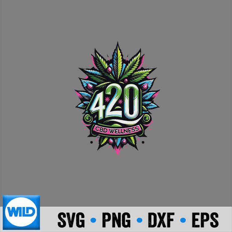 420 SVG, 420 Cbd Wellness Inspired Abstract Art SVG - WildSvg