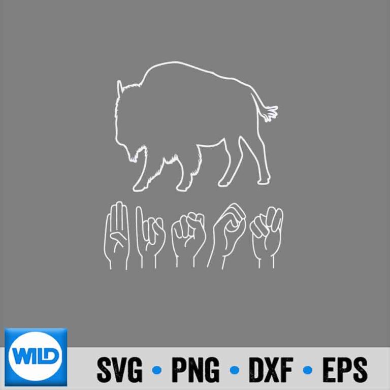 Bison SVG, American Bison Asl Bison American Sign Language Buffalo SVG ...