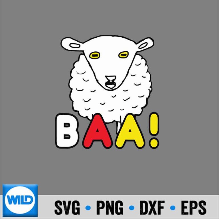 Sheep SVG, Baa Sheep Vintage SVG - WildSvg