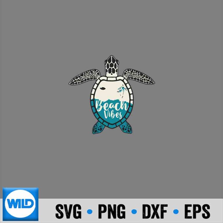 Turtle SVG, Beach Vibes Turtle Ocean Sea Life Palm Trees SVG - WildSvg