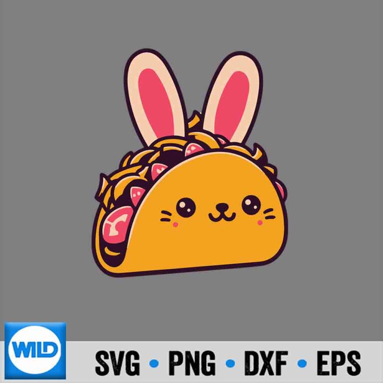 Taco SVG, Easter Taco Bunny Mexican Food SVG - WildSvg