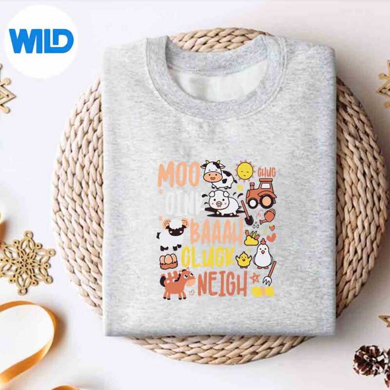 Farm SVG, Farm Animals Sounds Oink Baa Neigh Cluck Moo Toddler Farmer ...