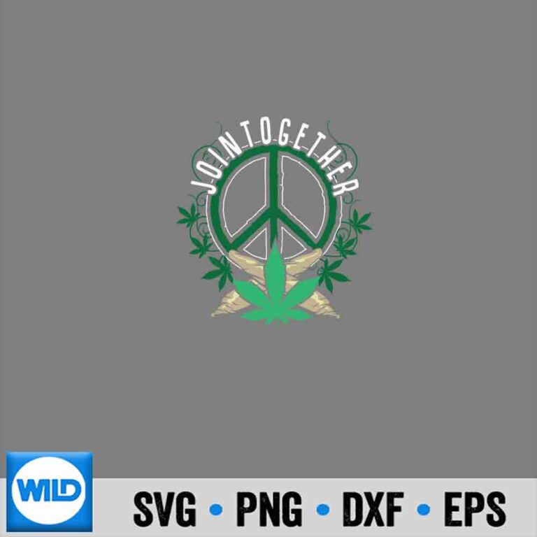 Weed SVG, Hippie Peace Sign Cannabis Weed SVG - WildSvg