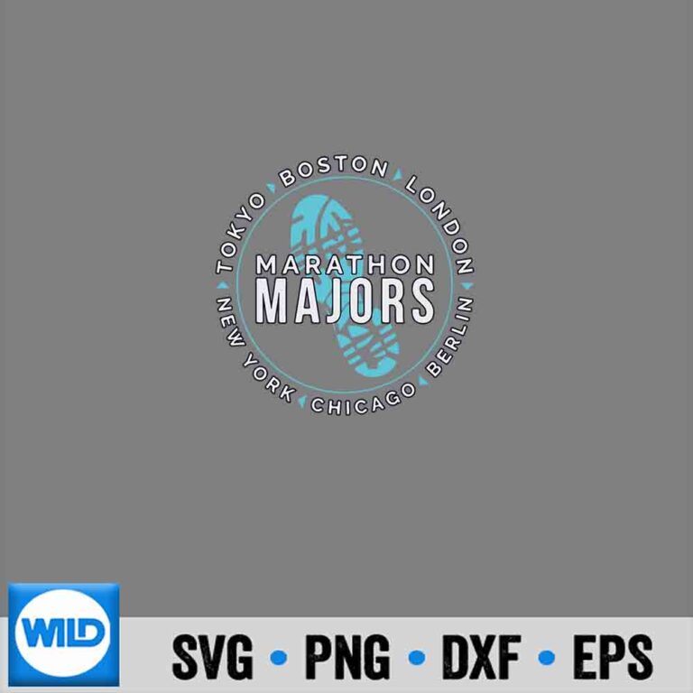 Boston Marathon SVG, Marathon Majors Runner Finisher Miles SVG - WildSvg