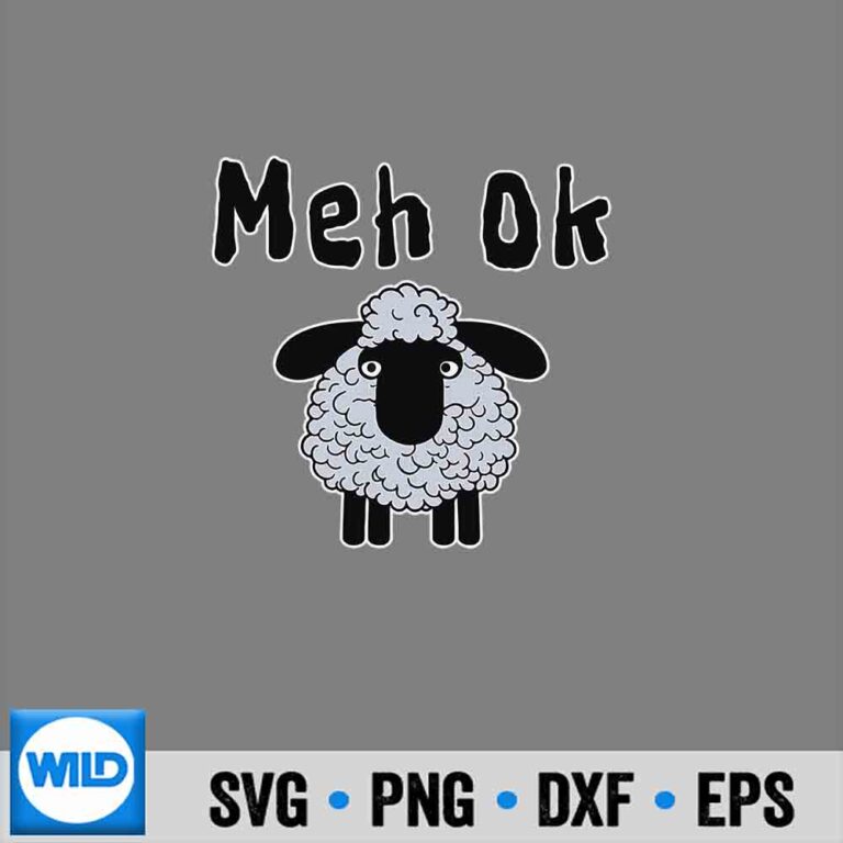 Sheep SVG, Meh Ok Sheepstal Health Awareness Day Farmer SVG - WildSvg