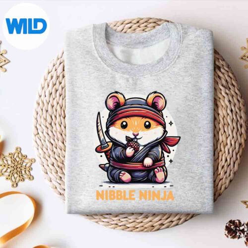 Nibble SVG, Nibble Ninja Hamster Lover Vintage SVG - WildSvg