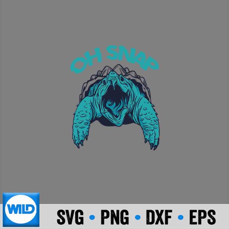 Turtle SVG, Ocean Blue Alligator Snapping Turtle Oh Snap SVG - WildSvg