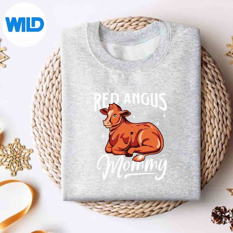Mommy SVG, Red Angus Mommy Red Angus Cattle SVG - WildSvg