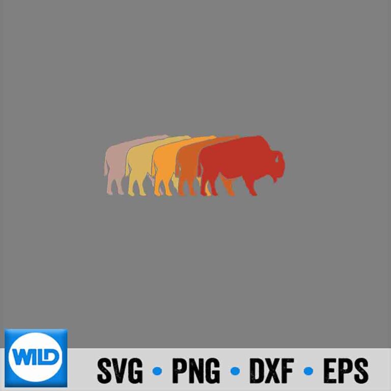 Bison SVG, Retro Buffalo Buffalo Bison Farm SVG - WildSvg