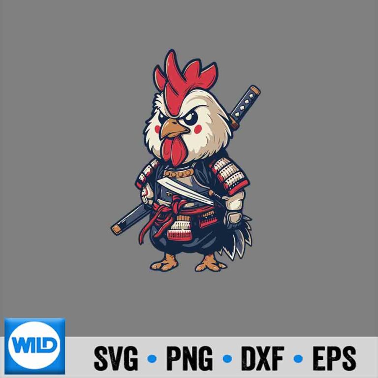 Chicken SVG, Samurai Chicken Terrific Keen Vintage SVG - WildSvg