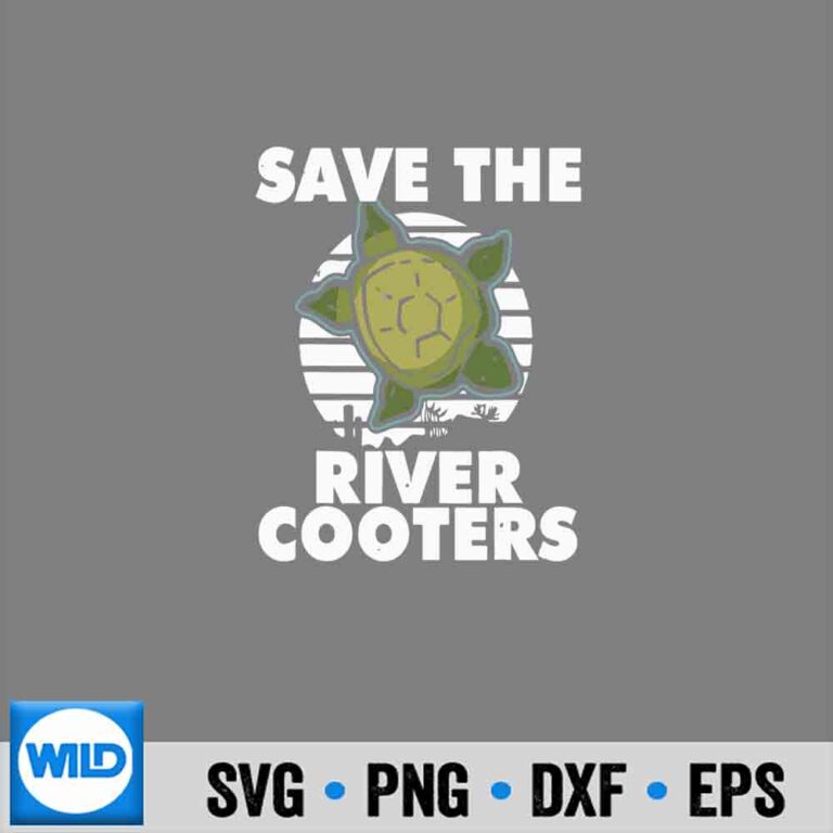 Turtle SVG, Save The River Cooters Turtle Ocean SVG - WildSvg