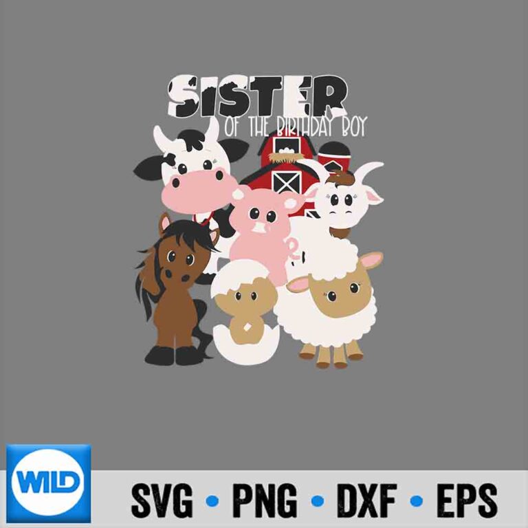 Sheep SVG, Sister Of The Barnyard Farm Theme Party Family SVG - WildSvg