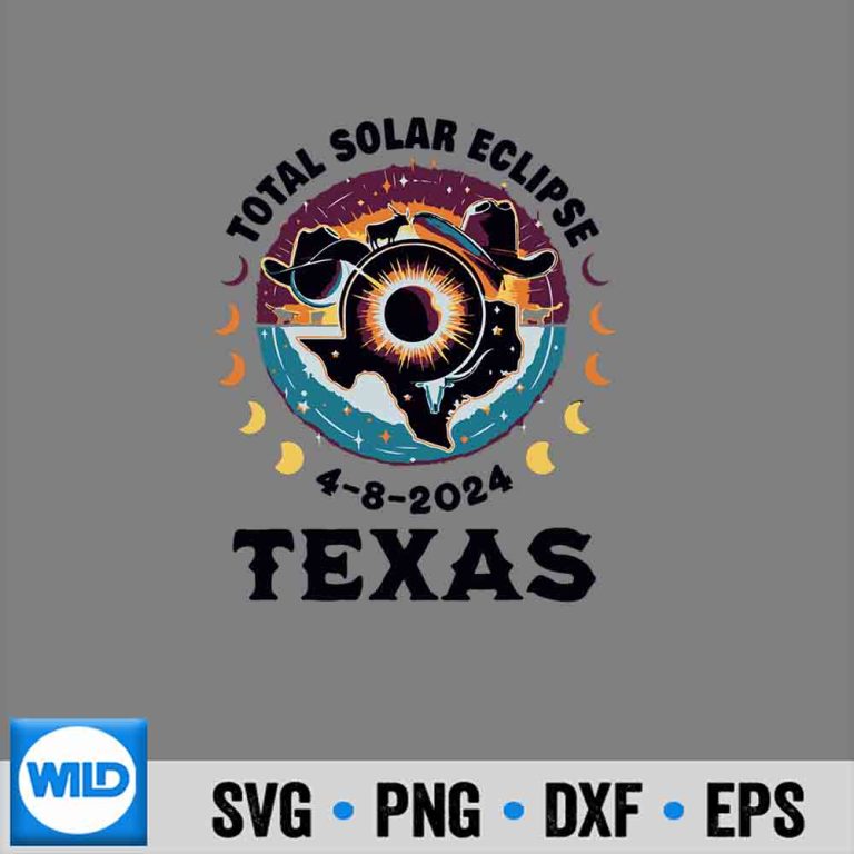 Eclipse SVG, Texas Solar Eclipse Party Total Usa Map Totality SVG - WildSvg