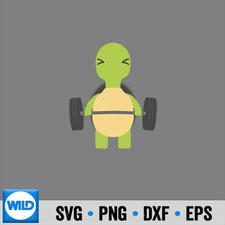 Turtle SVG, Turtle Deadlift Weight Lifting Gym Workout SVG - WildSvg