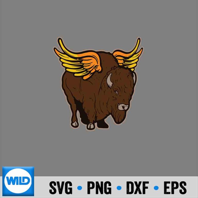 Bison SVG, Wild Buffalo Winged Bison Angel Food Art SVG - WildSvg