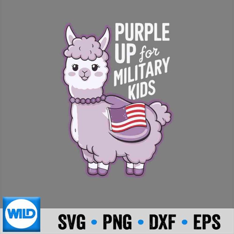 Military Month SVG, Alpaca Up For Military Girl Children SVG - WildSvg