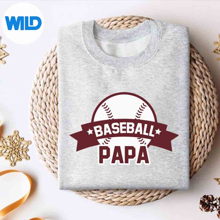 Papa SVG, Baseball Papa Sport Coach Dad Ball SVG - WildSvg