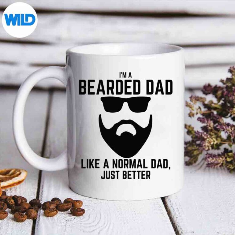Dad SVG, Bearded Dad Beard Humor Superhero SVG - WildSvg