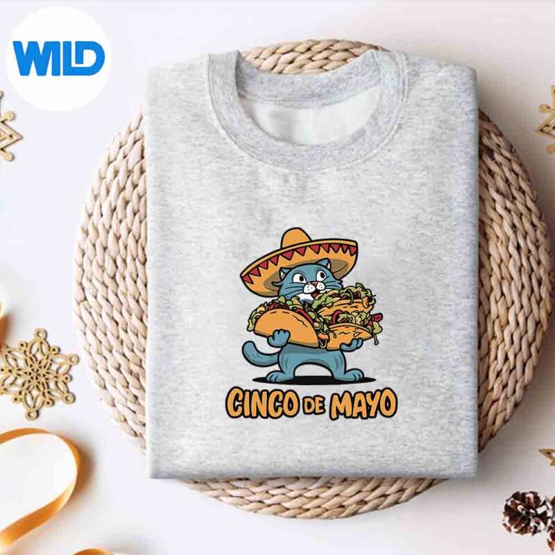 Cinco De Mayo SVG, Cat Lover Mexican Cat Taco And Sombrero Cinco De ...