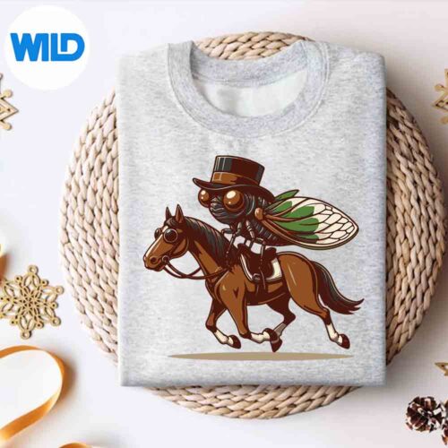 Cicada Jockey Horse Derby Hat Retro Vintage Cicada SVG Cut File - WildSvg