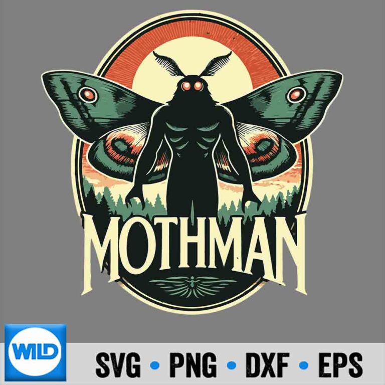 Cryptid SVG, Cryptid Vintage Mothman Folklore Vintage SVG - WildSvg