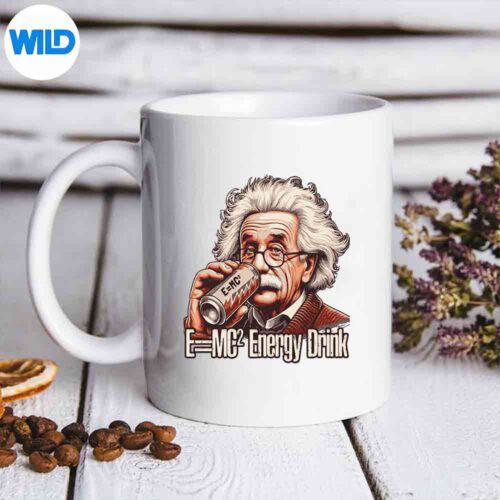 Einsteins SVG, Einsteins Boost Formula E=mc Energy Drink SVG - WildSvg