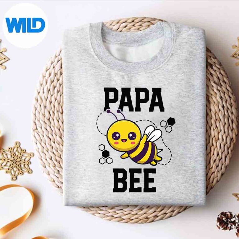 Papa SVG, Family Bee Papa Daddy First Bee Day SVG - WildSvg